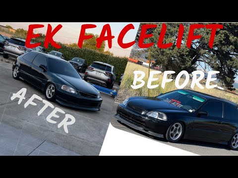 99-00 civic Ek front end conversion (facelift) - YouTube