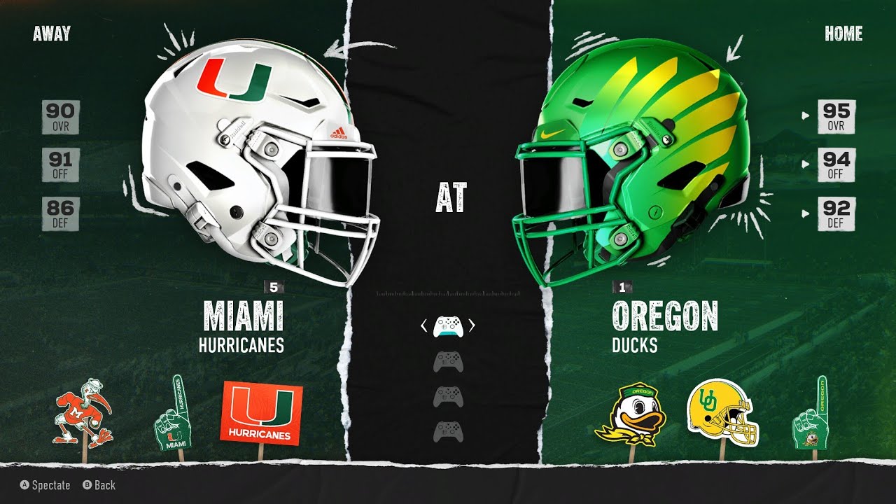 Miami vs Oregon - YouTube