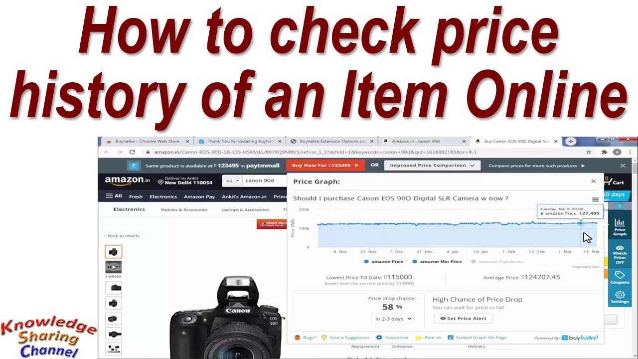 How to check the price history of an Item on Amazon, Flipkart - YouTube