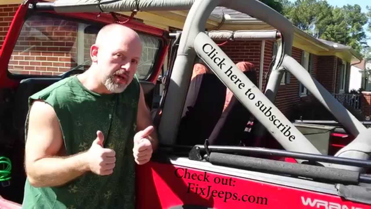 Jeep Wrangler YJ - How to drop a Bestop Supertop. The best way! - YouTube