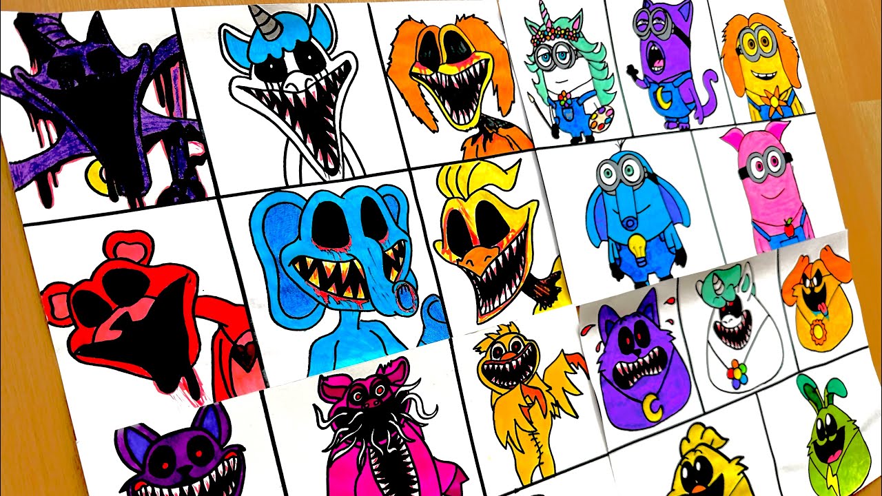 Drawing ALL Smiling Critters in Different Styles | Poppy Playtime 4 ...