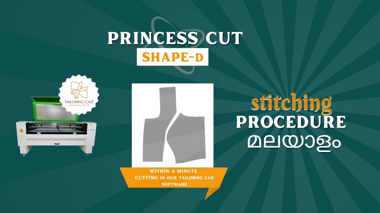 🧵 Princess cut shape D|Easy stiching|Easy cutting without scissors ...