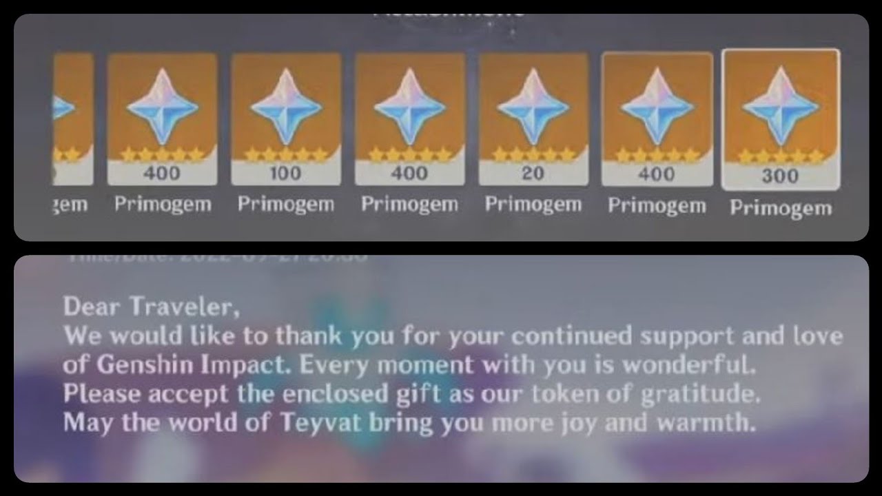 FREE Over 2000 Primogems! Of Travels And Treasures, A Thank You Gift ...