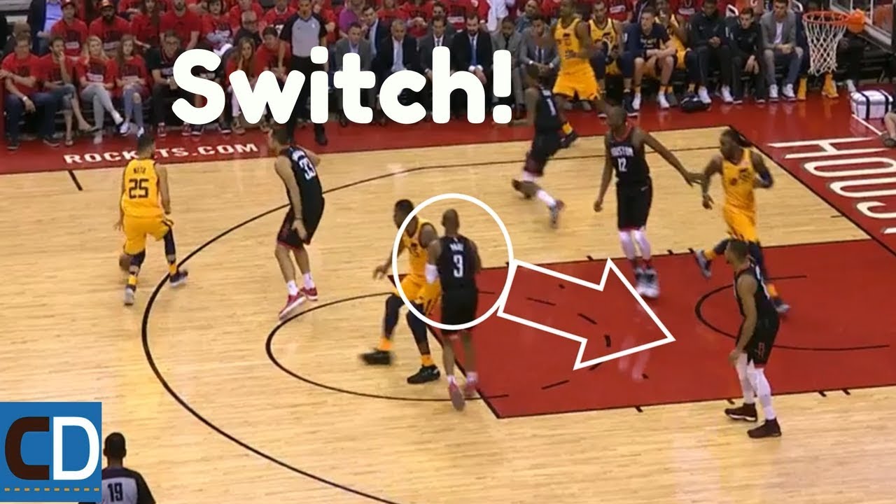 The Jazz Offense vs The Rockets Switching Defense In Game 1 - YouTube