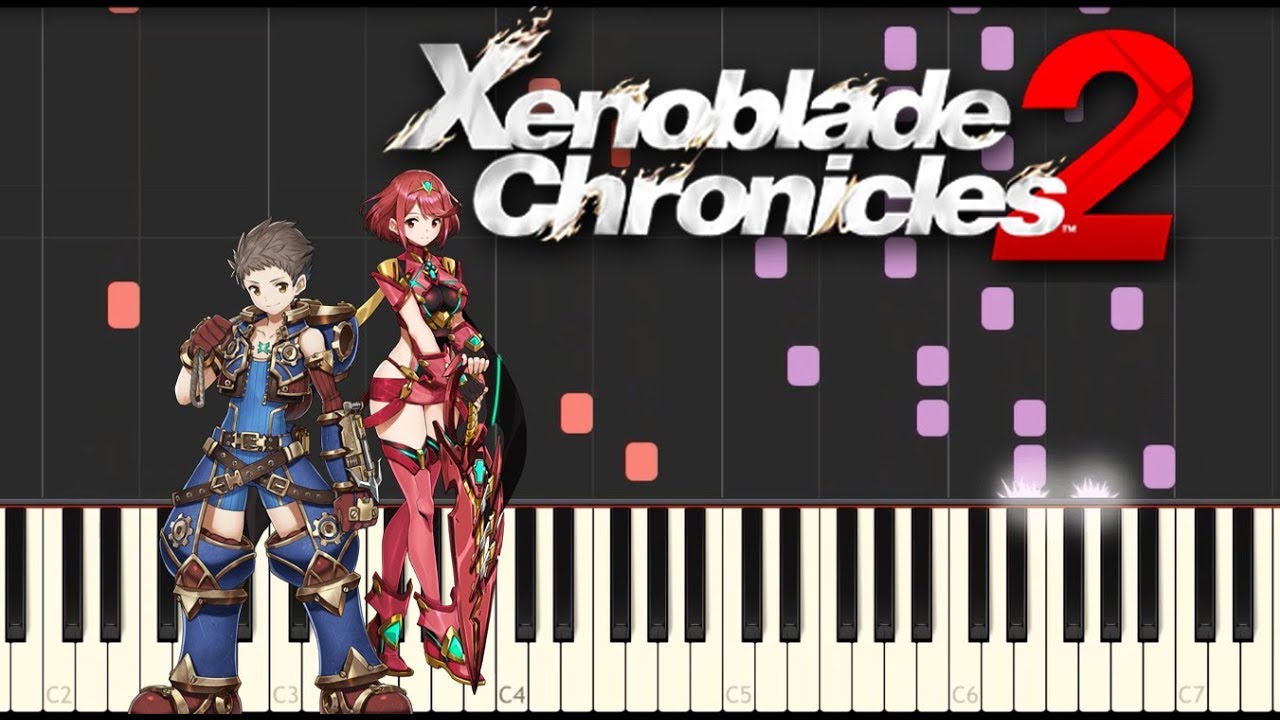 Xenoblade Chronicles 2 - Fonsa Myma (Night) (Synthesia Piano Tutorial ...