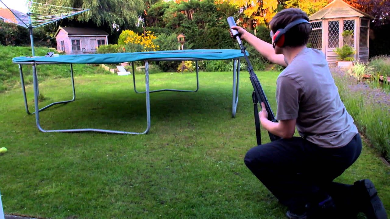 Test fire, airsoft rifle grenade (M14) - YouTube