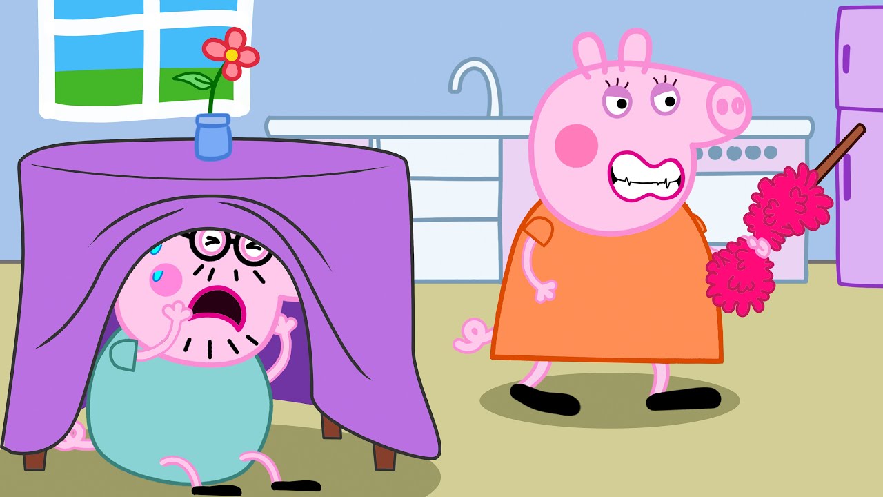 Daddy Pig is Hiding From Mummy Pig's Anger | Peppa Pig Funny Animation ...