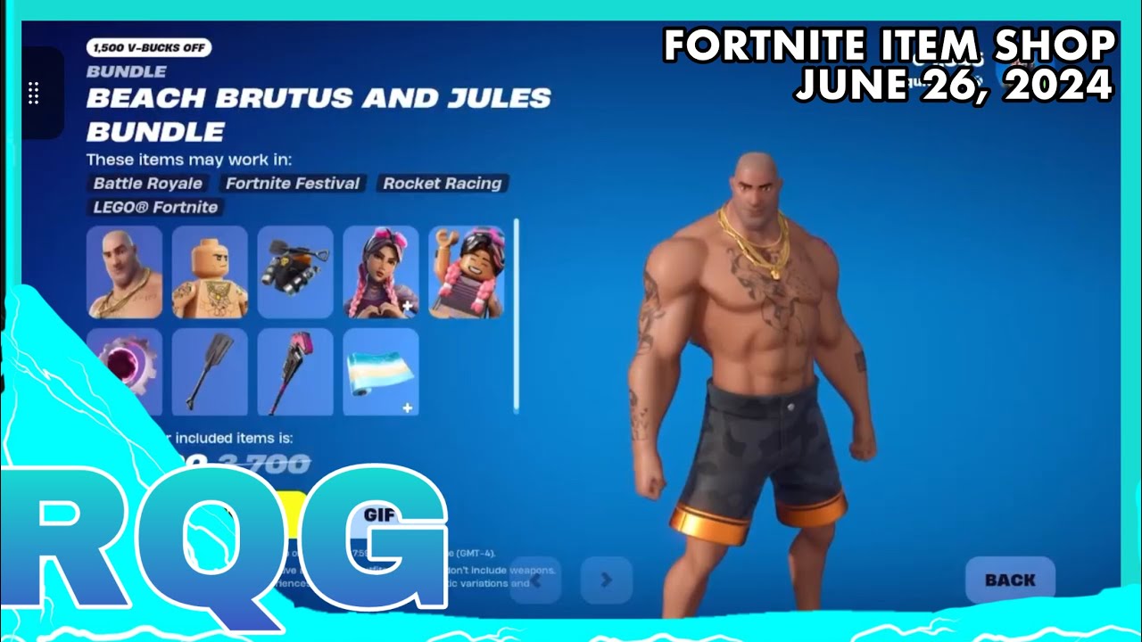 BEACH BRUTUS & JULES BUNDLE IS BACK! FORTNITE ITEM SHOP (June 26, 2024 ...