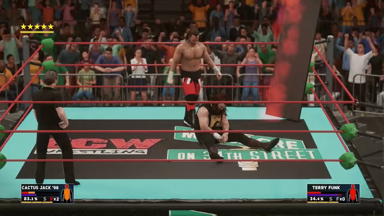 Cactus Jack vs Terry Funk- WWE 2k18 Episode #1 - YouTube
