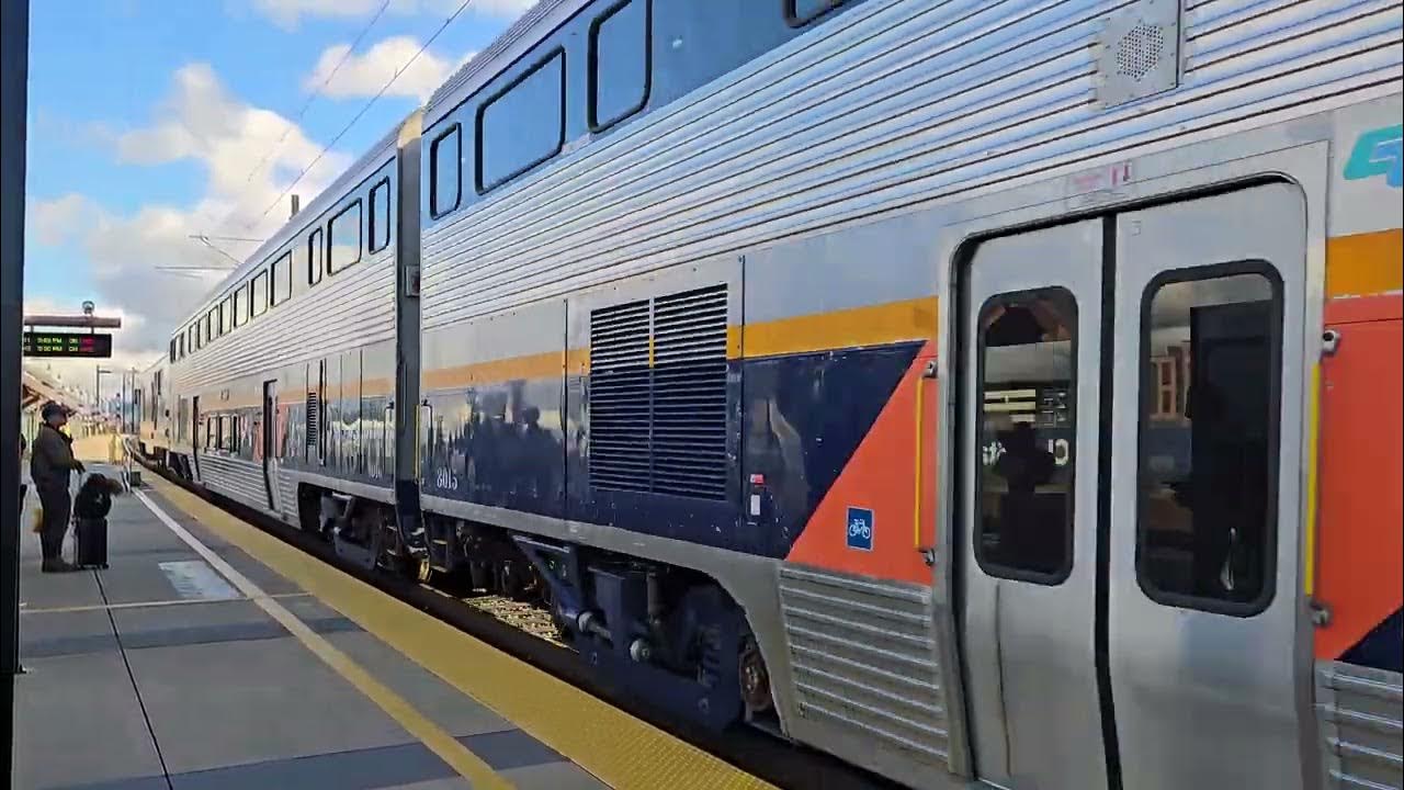 Amtrak Capitol Corridor #541 at Santa Clara Station with CDTX #2102 SC-44 and #8302 Cab Car ...