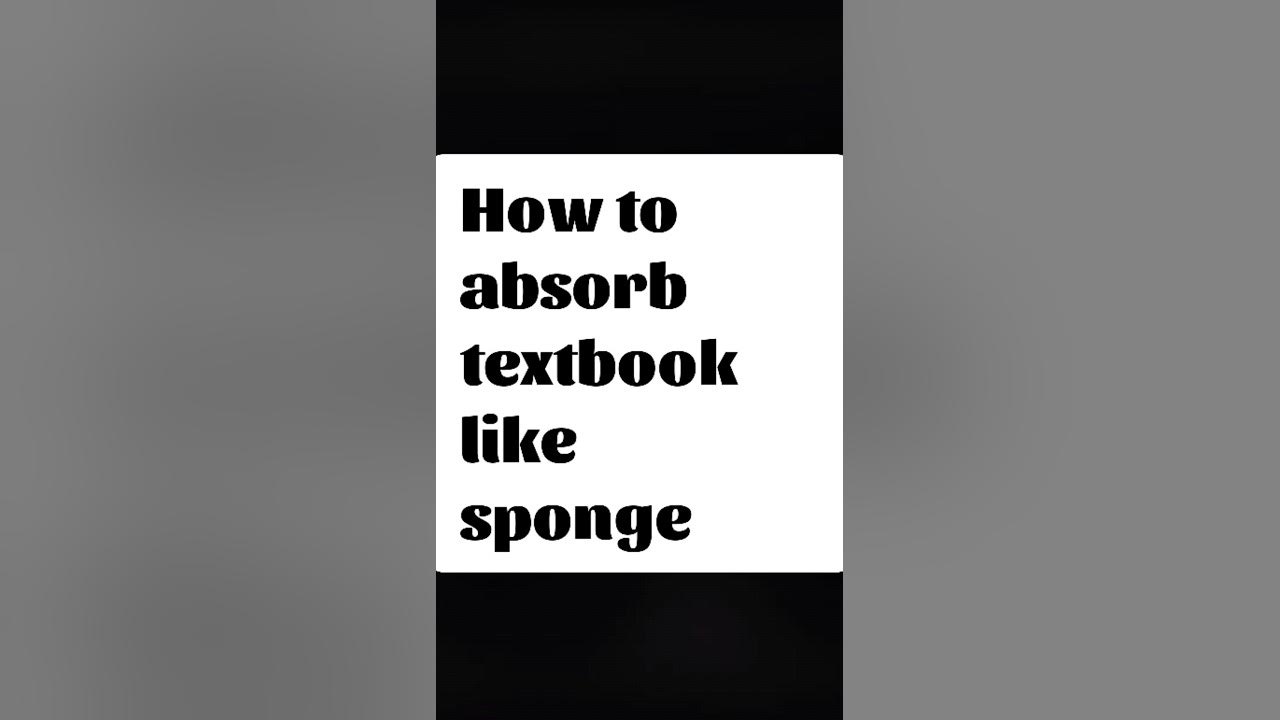 how to absorb textbook like sponge #facts #shorts - YouTube