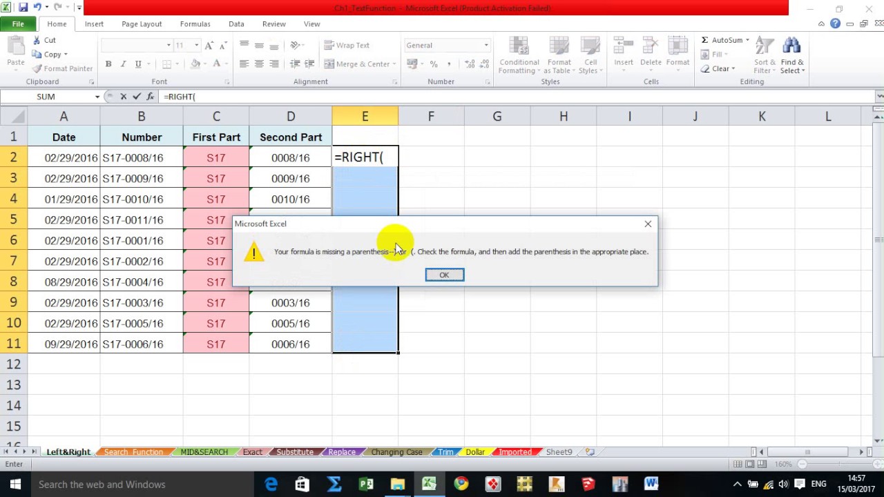 Advanced excel 1 - YouTube