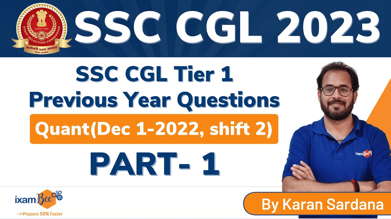 SSC CGL 2023 | SSC CGL Tier 1 Previous Year Questions | Quant(Dec 1 ...