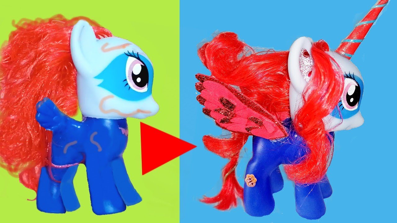 Little Pony Toy Custom Makeover Before After (🦄 ️ MY LITTLE PONY HORN 🦄 ...