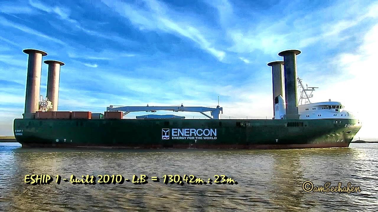 E Ship 1 DGFN2 IMO 9417141 Emden Rotorschiff Flettner Rotoren ...