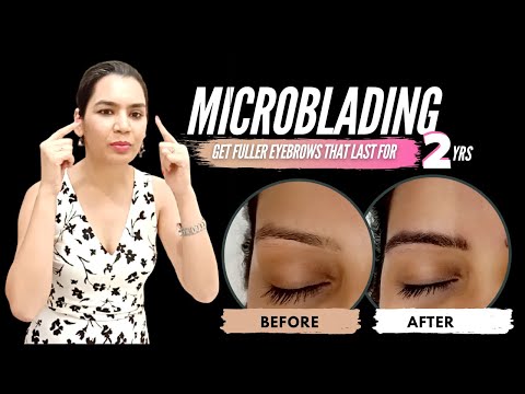 Microblading eyebrows step-by-step in India [Hyderabad] | Eyebrow tattoo | Permanent eyebrow shaping