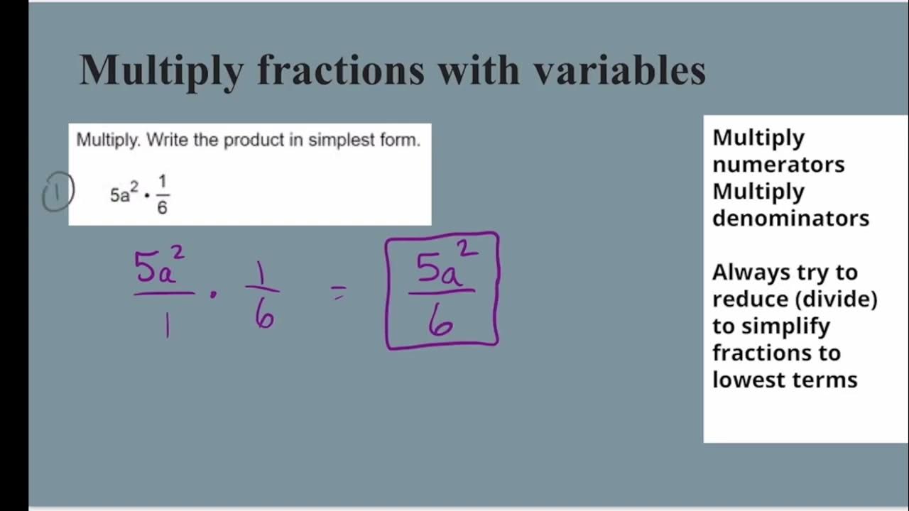 Multiply fractions with variables - YouTube