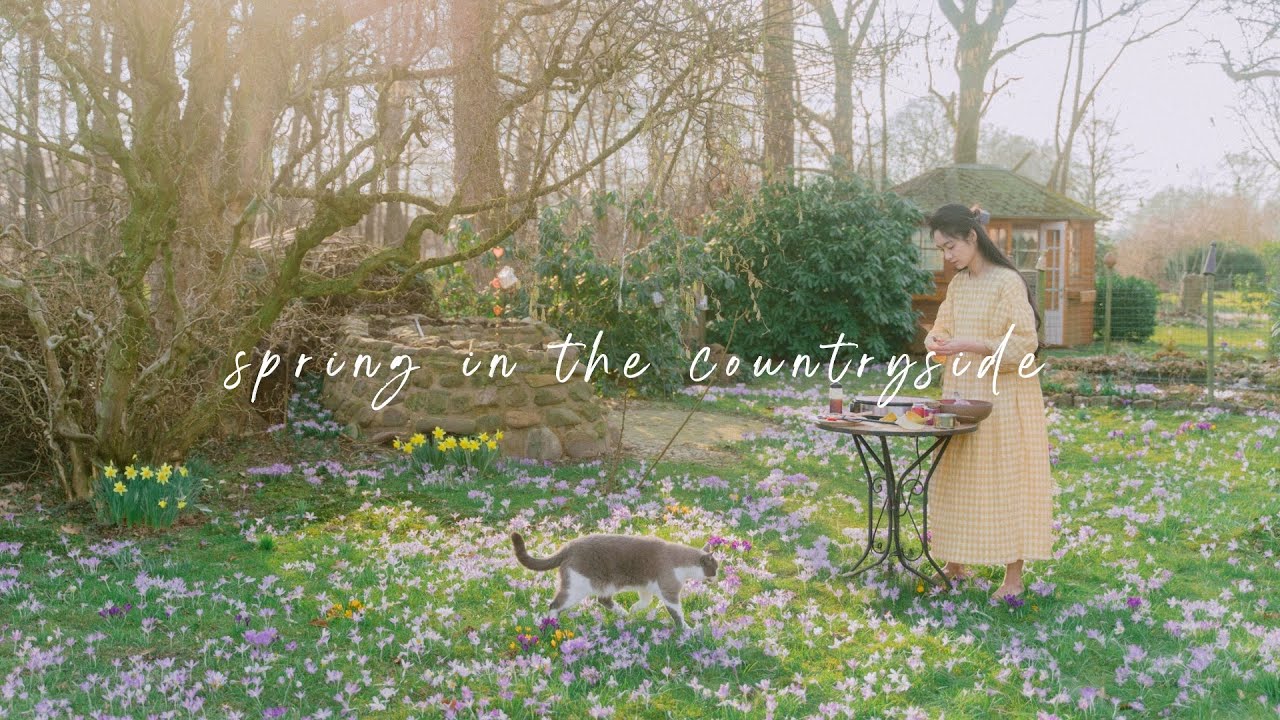 #172 Cooking in spring garden, clean flower/veggies beds with me ...
