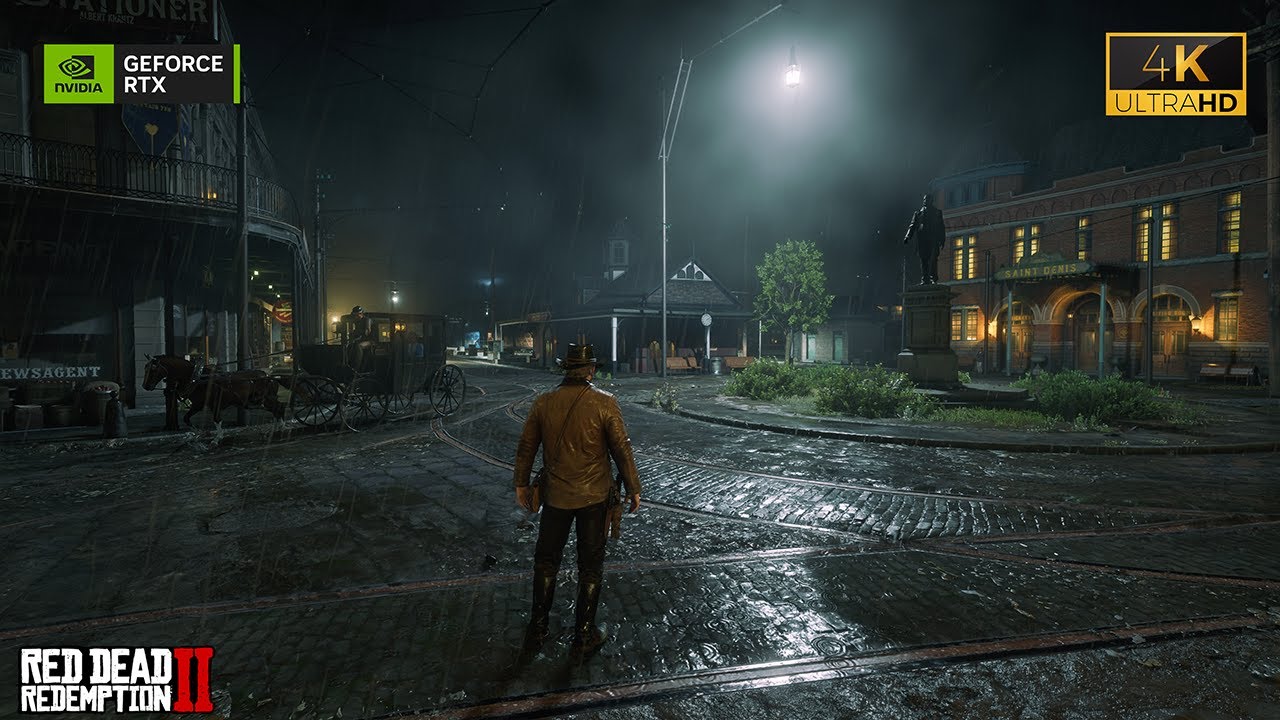 [4K] POV Walking in Thunderstorm at Night in Red Dead Redemption 2 ...