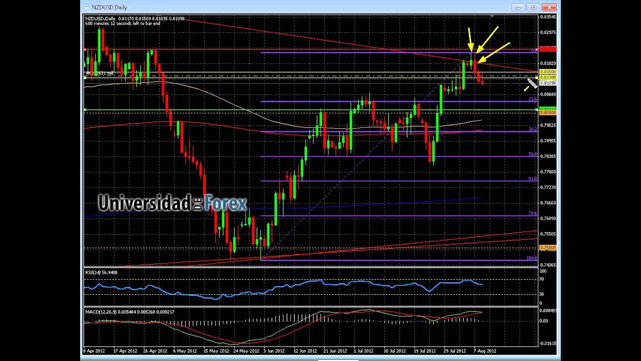 Resistencia Diagonal con Divergencia Bajista en NZDUSD Diar - YouTube