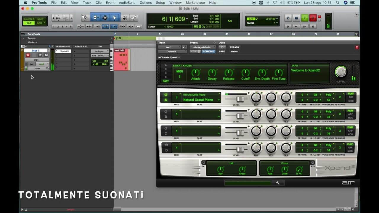 Pro Tools tutorial: il midi - YouTube