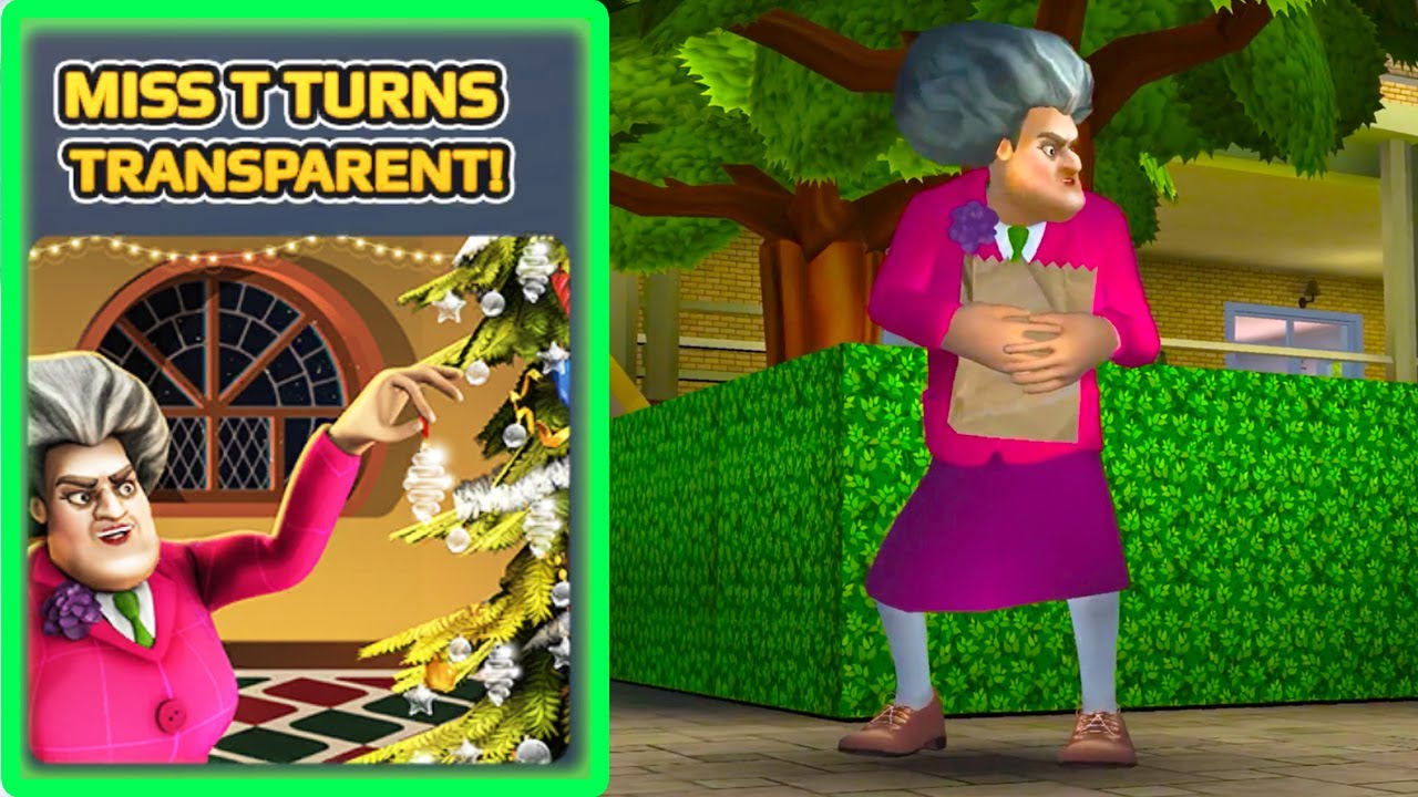 Scary Teacher 3D | Miss T Turns Transparent Walkthrough (iOS Android ...