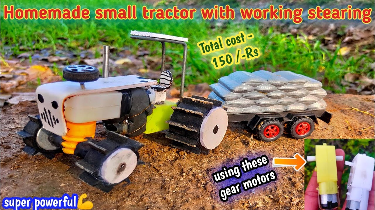 How to make small and simple tractor at home| cheapest mini tractor ...