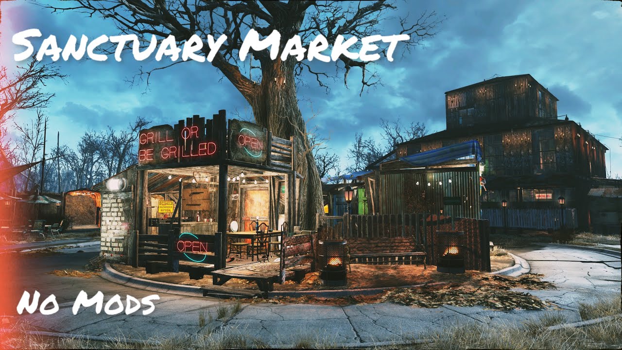 Sanctuary Market Build (No Mods) - Fallout 4 - YouTube