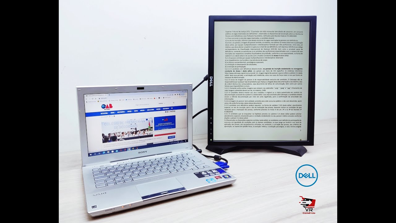 MONITOR DELL 19 POLEGADAS COM ROTAÇÃO VERTICAL - YouTube