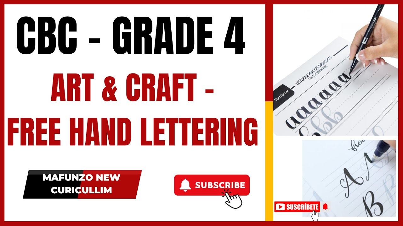 ART AND CRAFT - GRADE 4 -FREE HAND LETTERING - YouTube