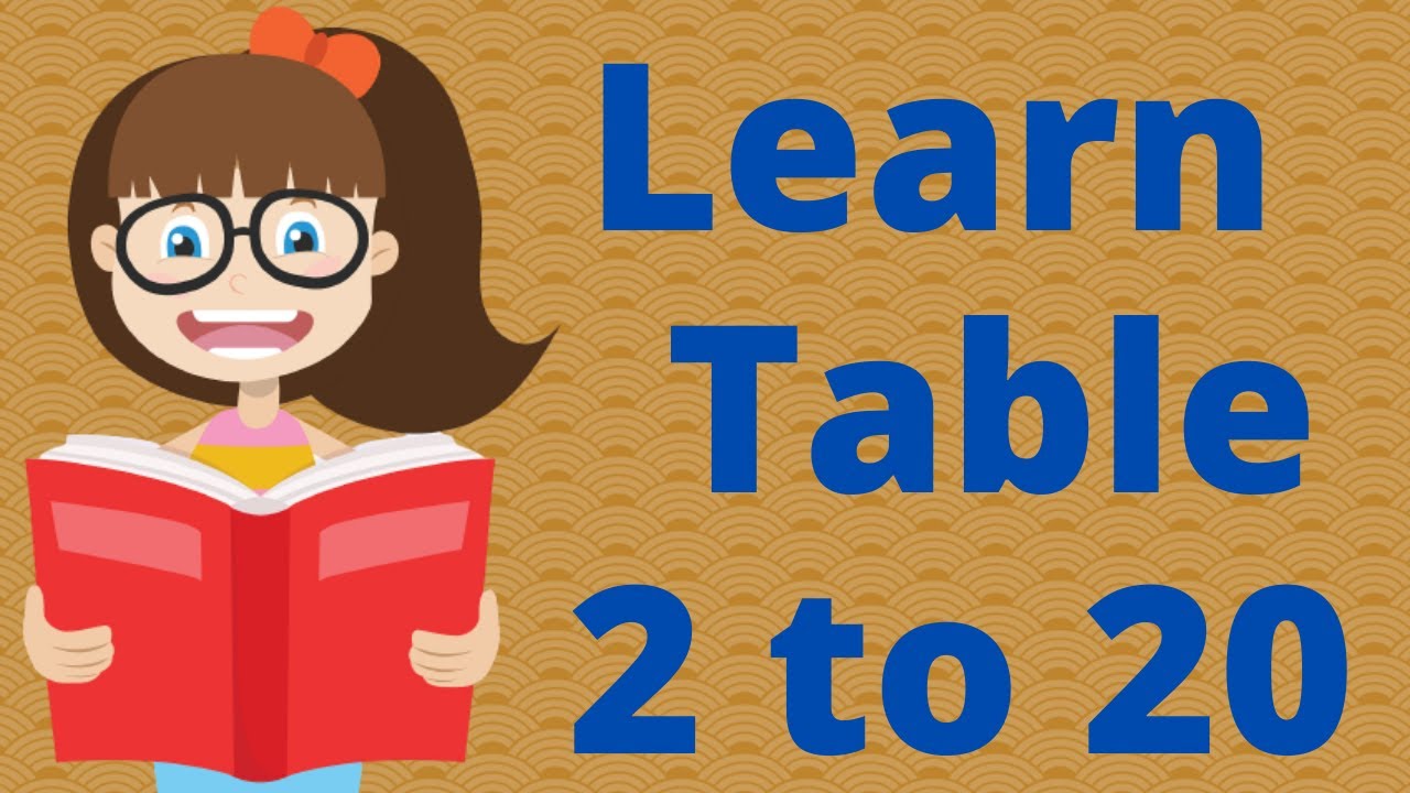 Table of 2 to 20 || Multiplication Table 2 to 20 || पहाड़े 20 तक - YouTube