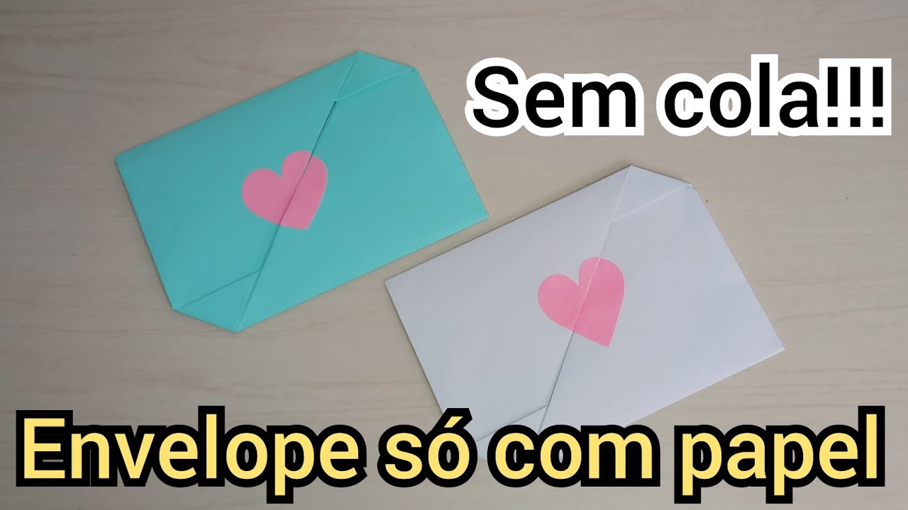 Como Fazer Envelope de papel sem cola | origami paper craft | Dobradura ...
