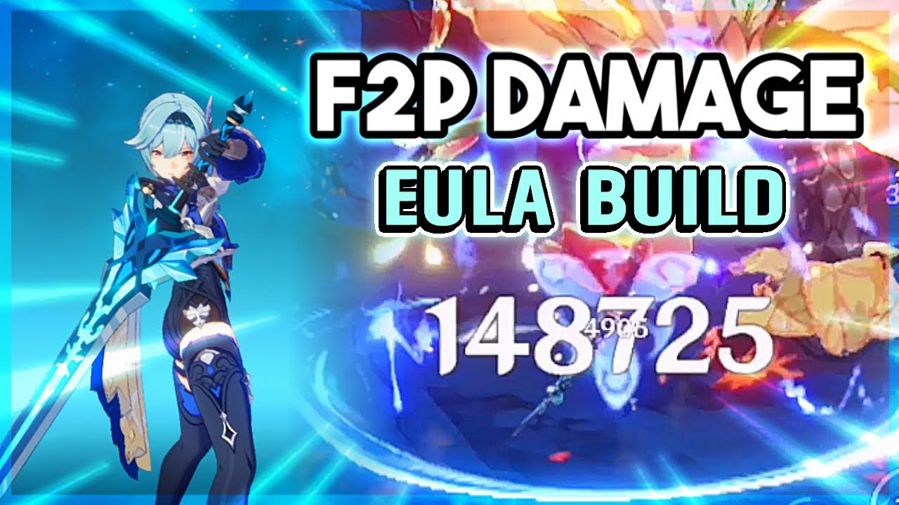 Eula F2P Build Damage Showcase | C0 Eula R1 Starsilver 50/150 Crit Rate ...