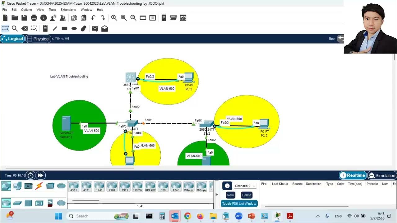 CCNA 200-301 - ข้อสอบ Lab VLAN โดย Mr.Jodoi - YouTube