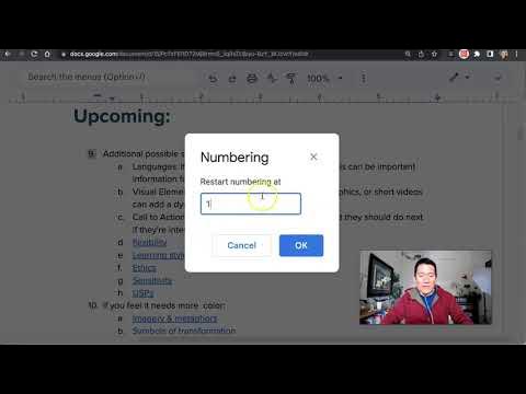 Google Docs tip -- How to restart the numbering in an ordered list ...