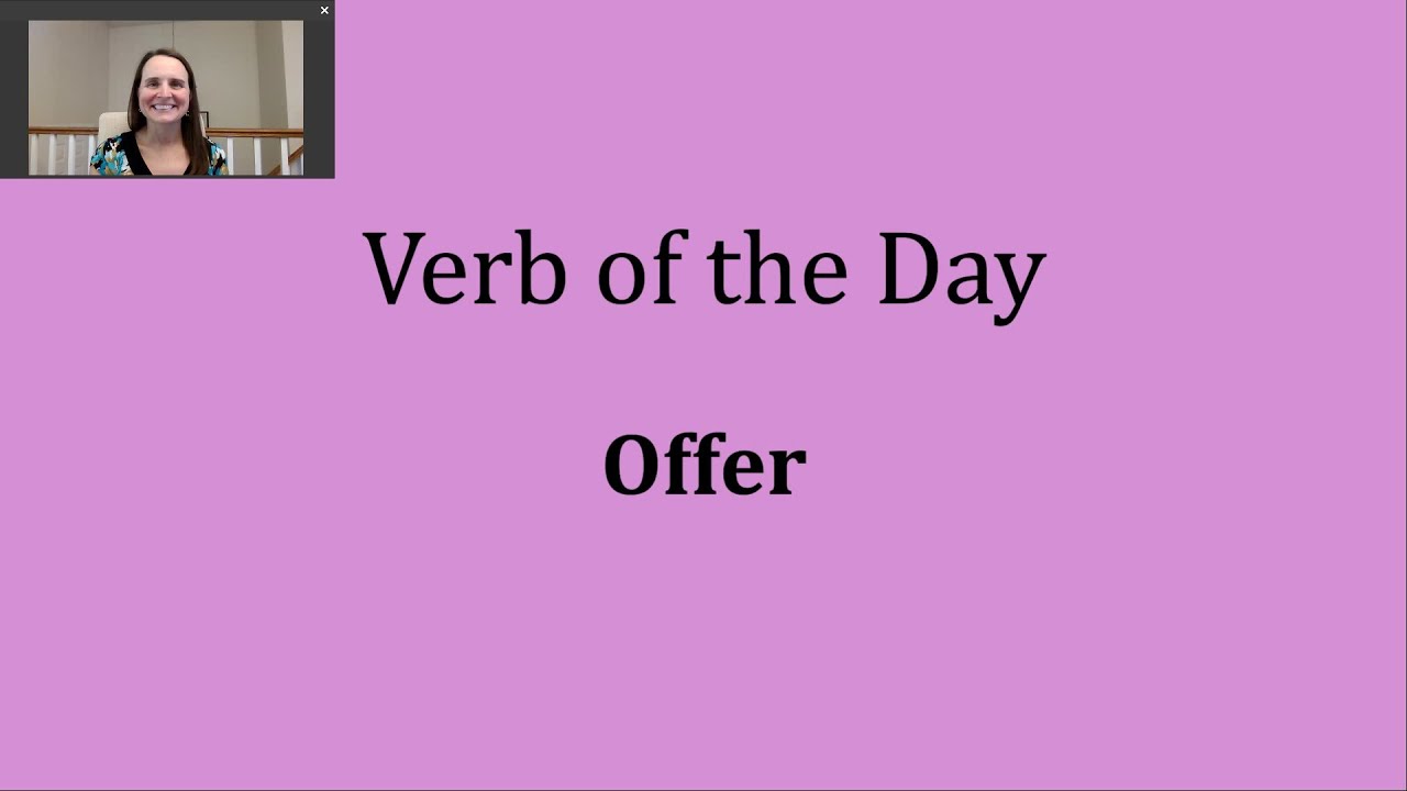 Verb of the Day - Offer - YouTube