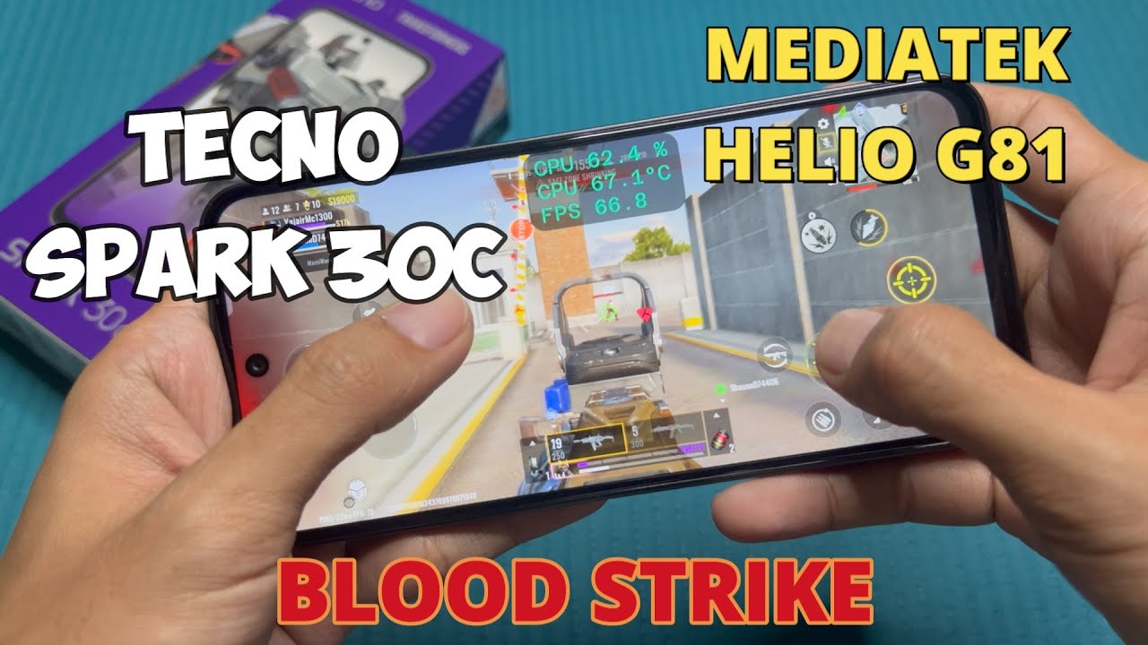 Blood Strike in Tecno Spark 30C - YouTube