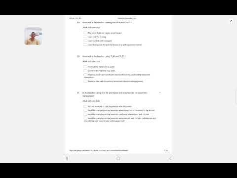 How and what to fill in Class room observation google form during the ...