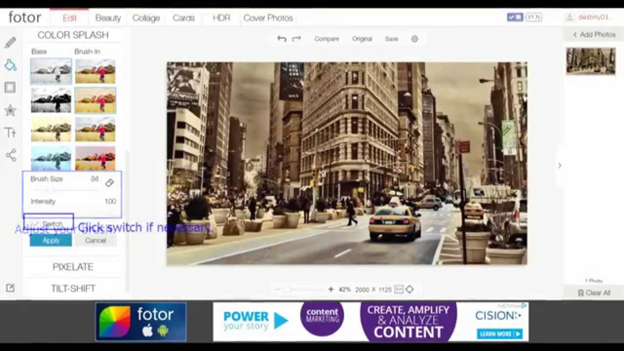 Funky photo editing: color splash tutorial - YouTube