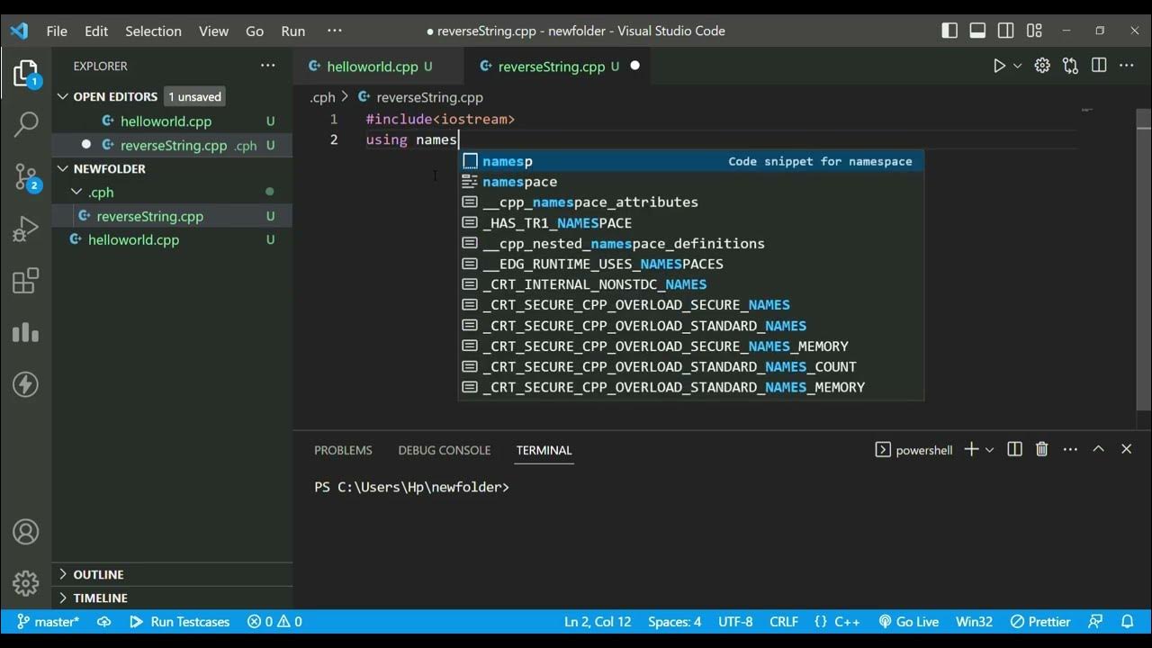 how to reverse a string || reverse string || #cpp #coding #string # ...