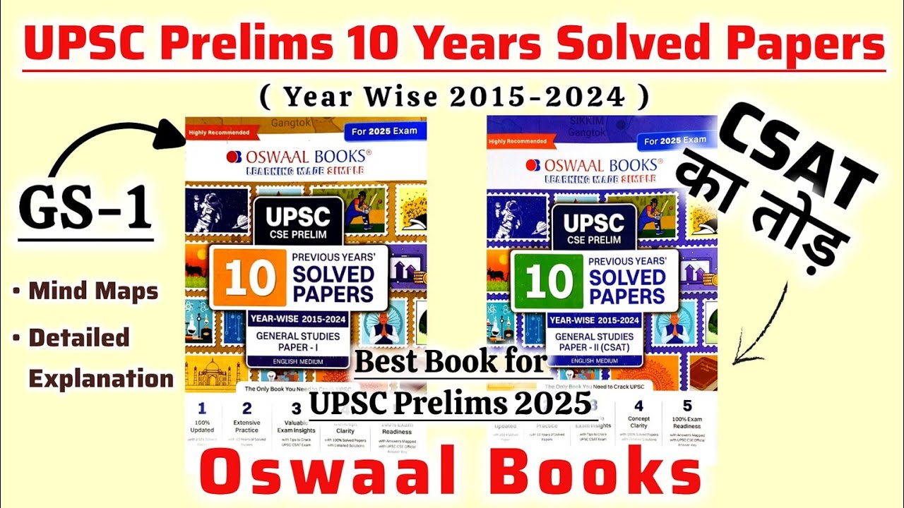 UPSC Prelims 10 Years Solved PYQ Book 📚 | Best Book for UPSC Prelims ...