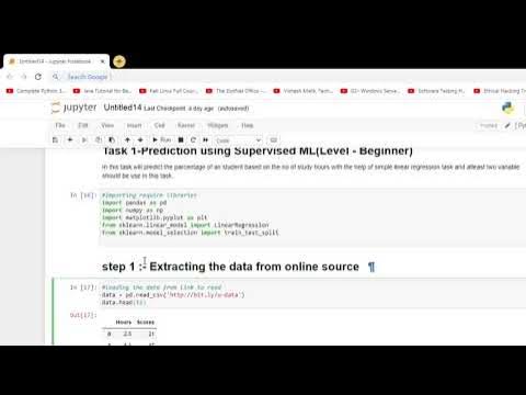 Task-1 -Prediction using Supervised ML(Level - Beginner) - YouTube