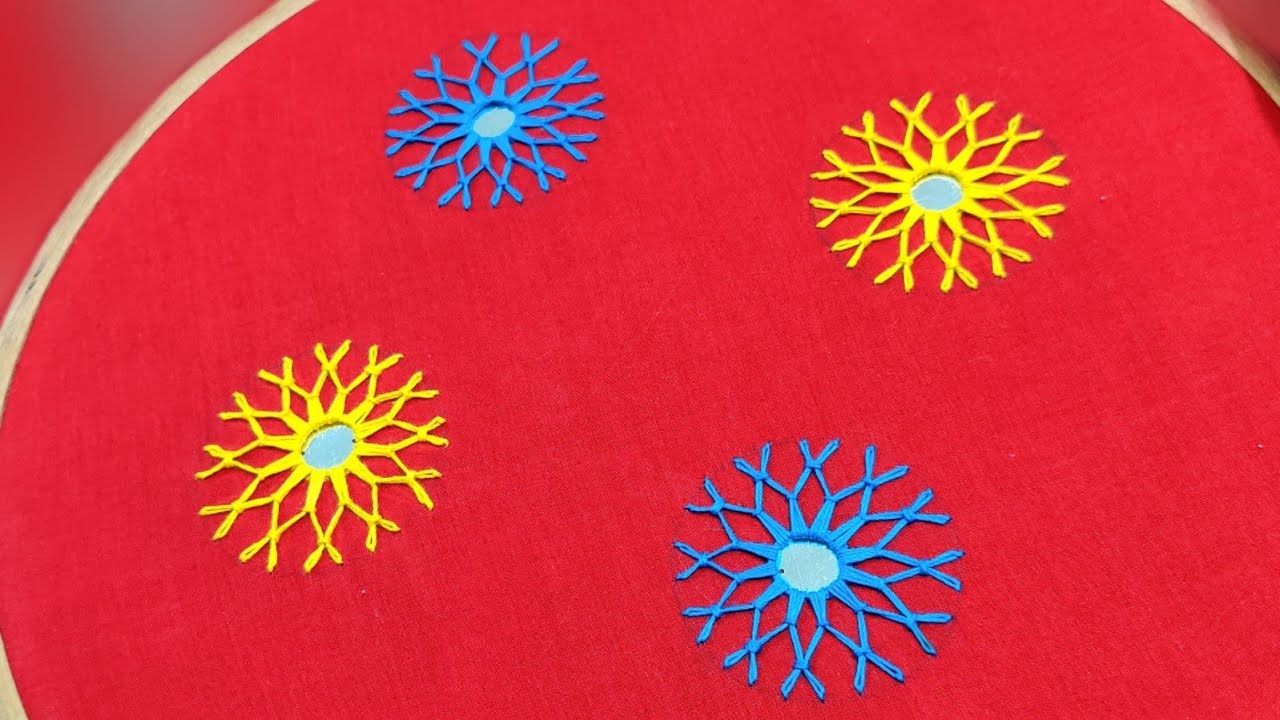 All Over Mirror Work Design For Dress/Kurti | Hand Embroidery Work ...