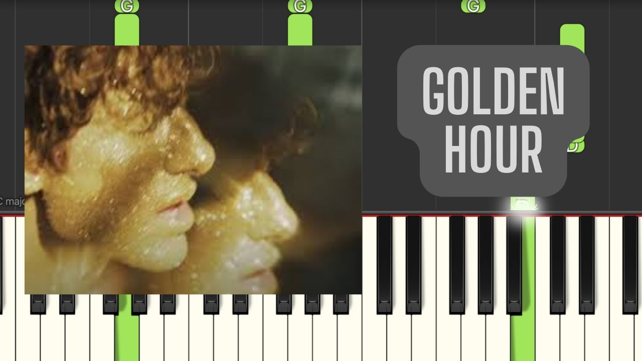 JVKE - Golden Hour | BEGINNER PIANO TUTORIAL - YouTube