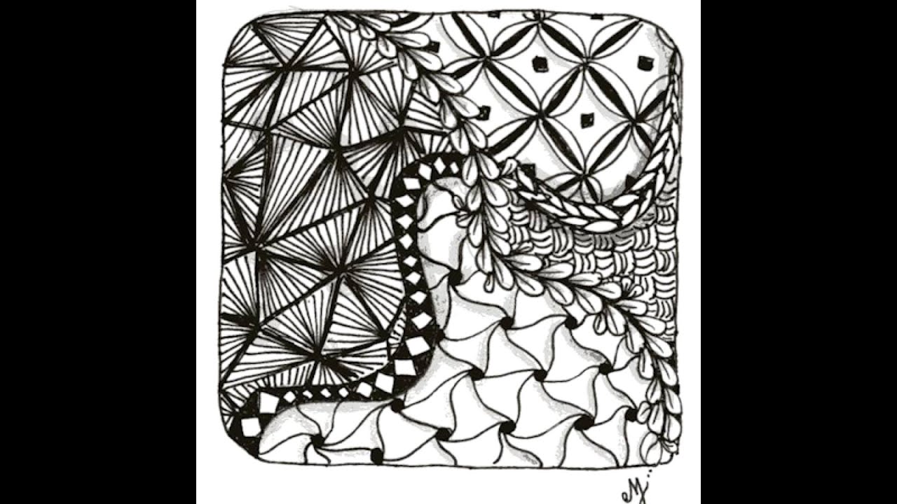 Weekly Zentangle® Tangle Video - MUNCHIN, March 25-29, 2015 - YouTube