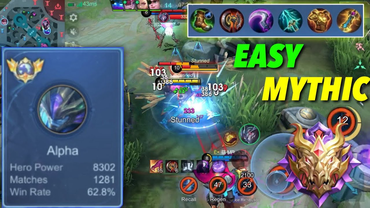ALPHA THE BEST HERO TO RANK UP ! FULL GAMEPLAY | MOBILE LEGEND BANG ...