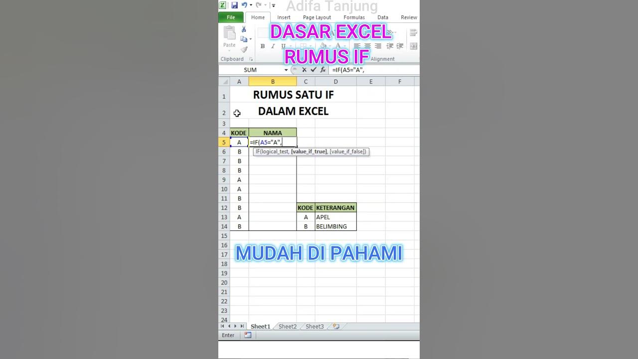 Belajar Rumus If Dasar Excel Berdasarkan Kategori Dengan Mudah