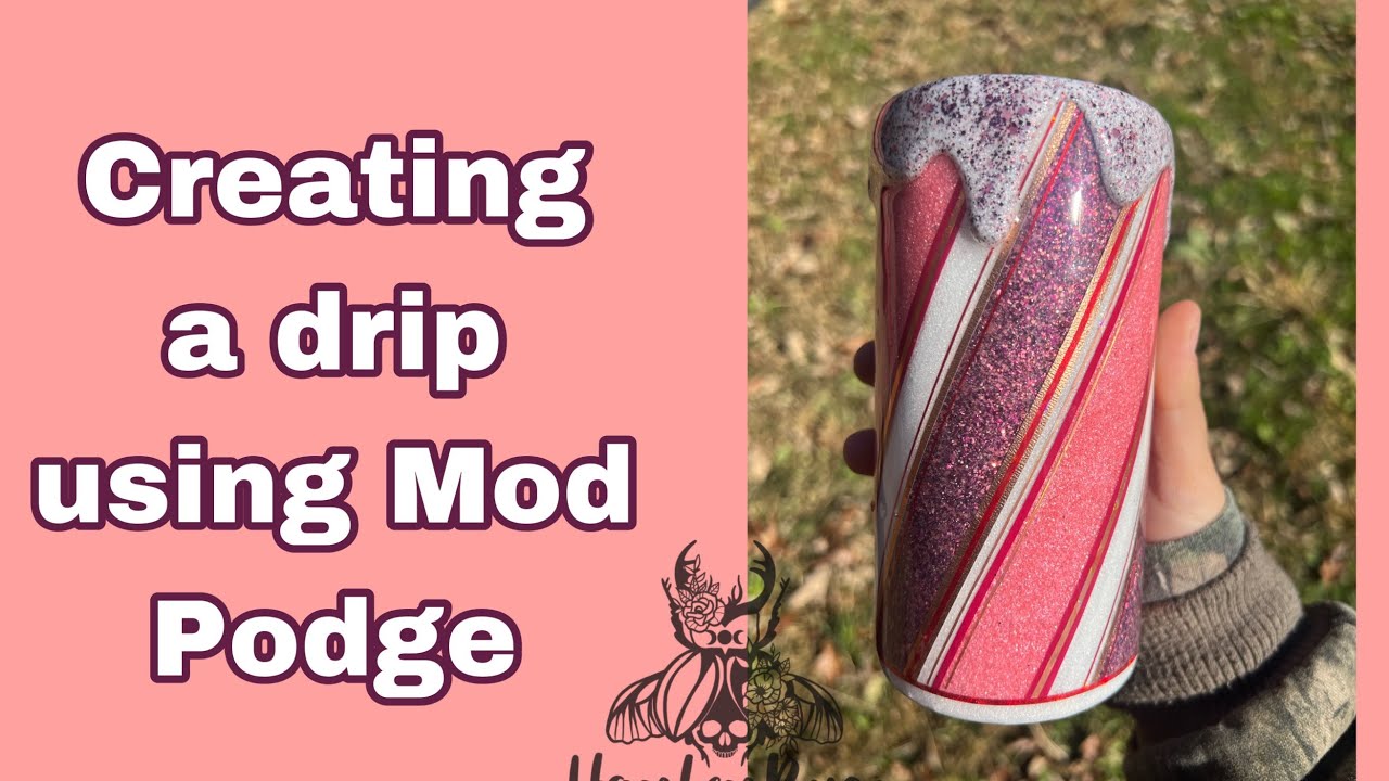Creating a drip using mod podge - YouTube