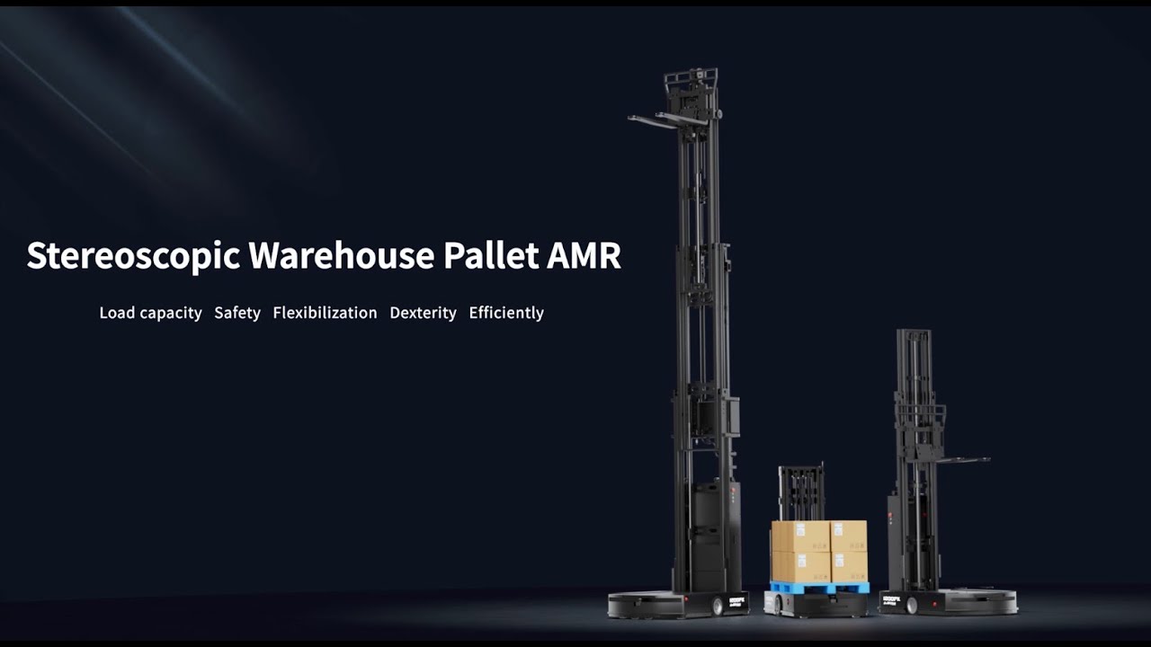 Stereoscopic Warehouse Pallet AMR JE-1200FK（English） - YouTube