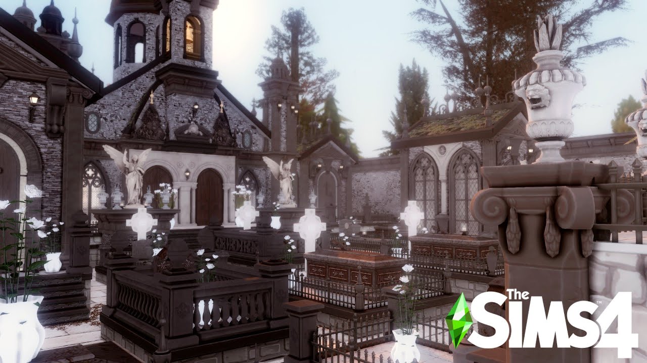 GOTHIC GRAVEYARD (The Haunted October) - The Sims 4 // CC Speed Build ...